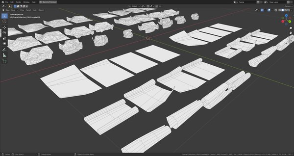 56 Crumpled Debris Paper Pack 3D model - TurboSquid 1805342