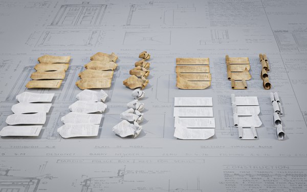 56 구겨진 파편 종이 팩 3D 모델 - TurboSquid 1805342