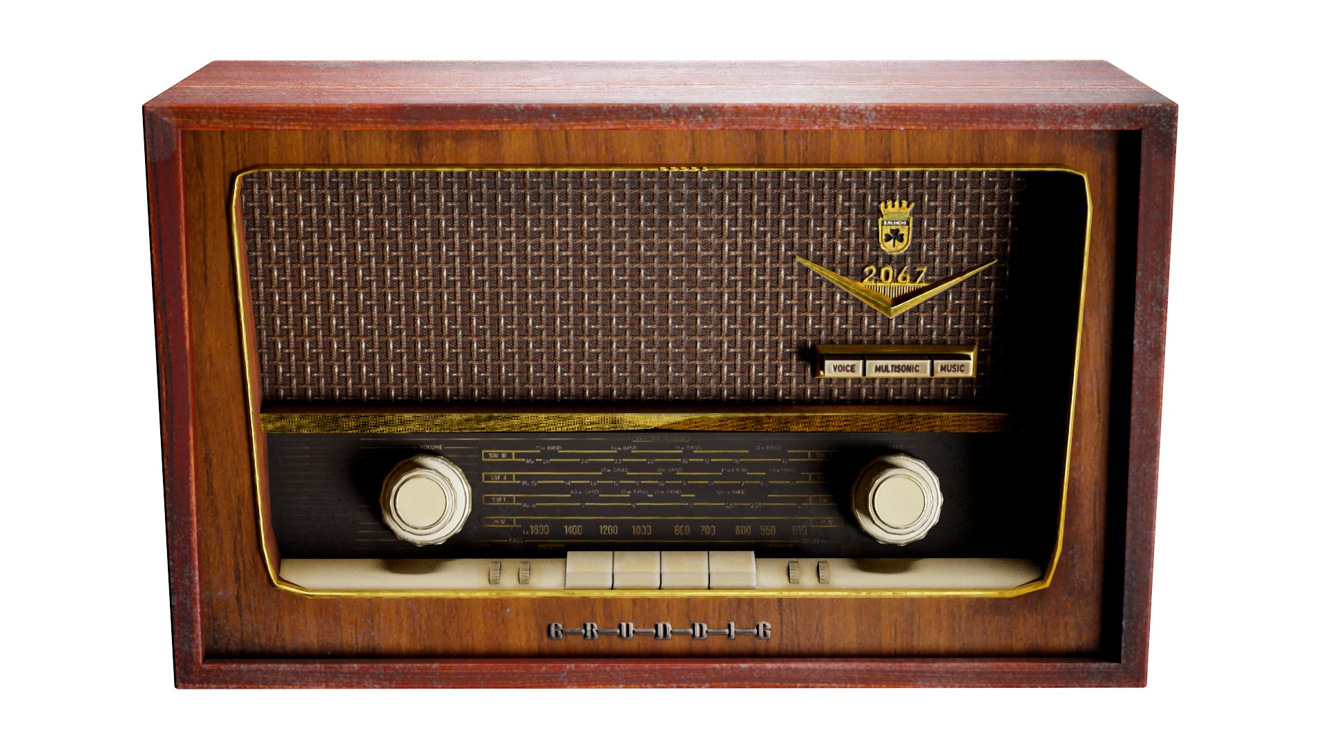 3D Old Vintrage Used Grundig Radiogram Radiola Model - TurboSquid 1876995