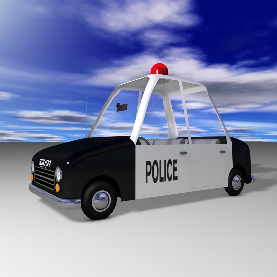 Toon cop car 3D - TurboSquid 1255040