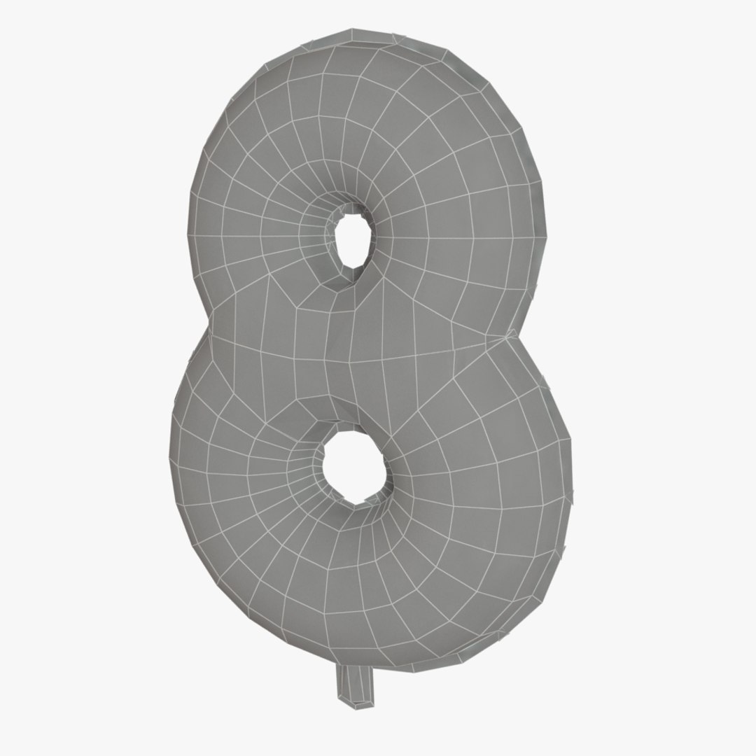 3d Balloon Number 8