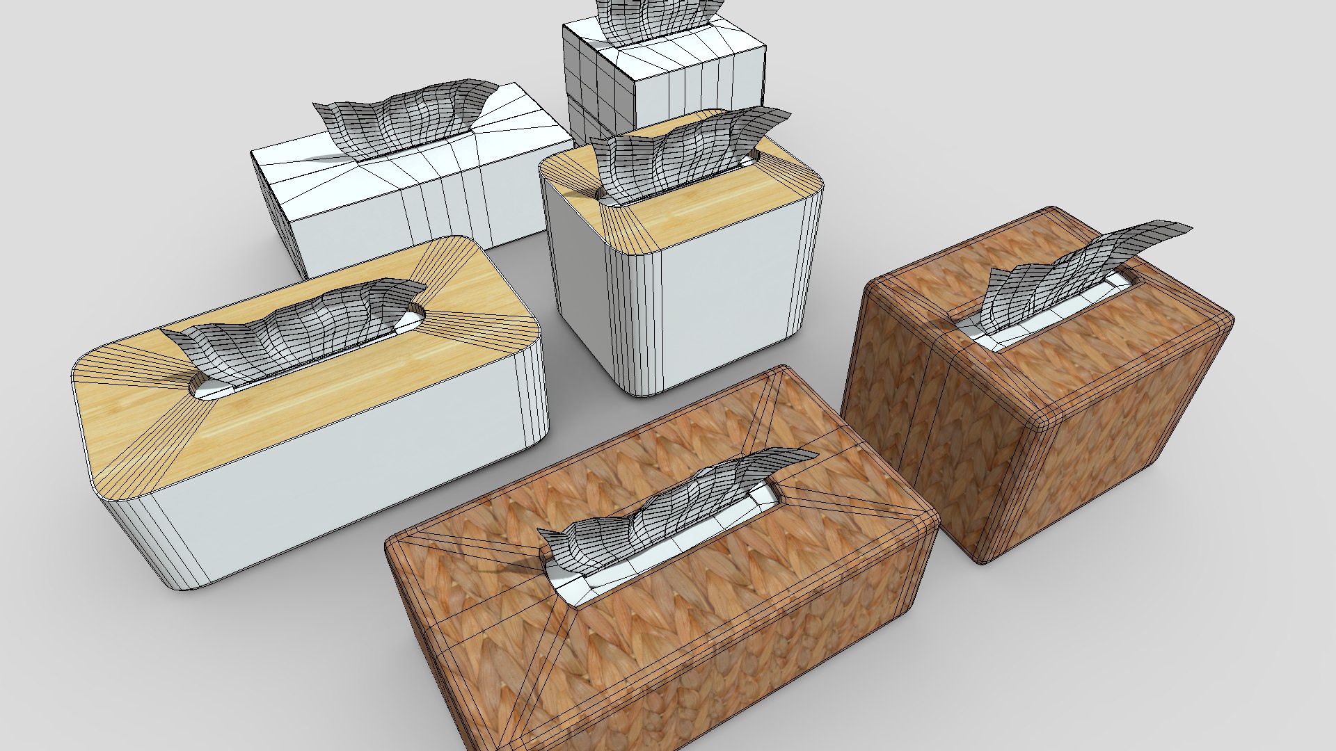 Tissue Box Pack 3D Model - TurboSquid 2208272