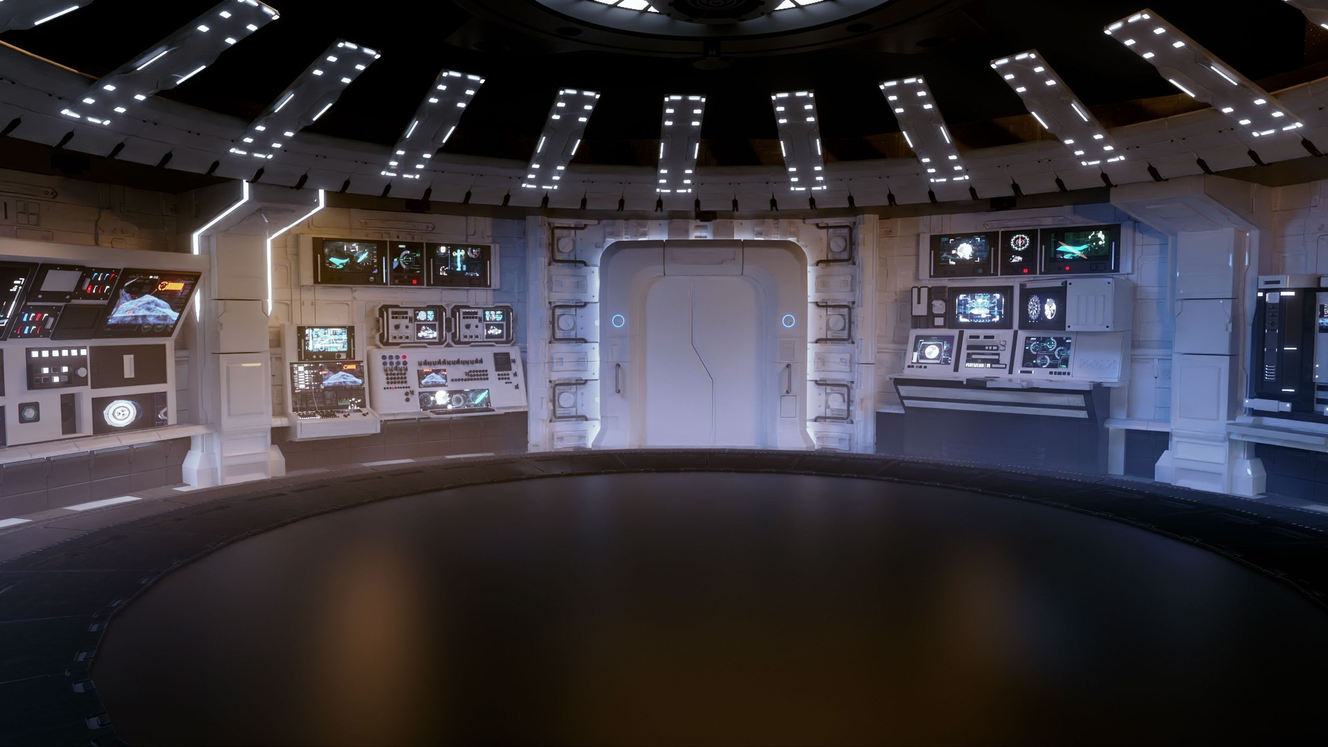 Sci-fi Control Room Model - TurboSquid 1764324