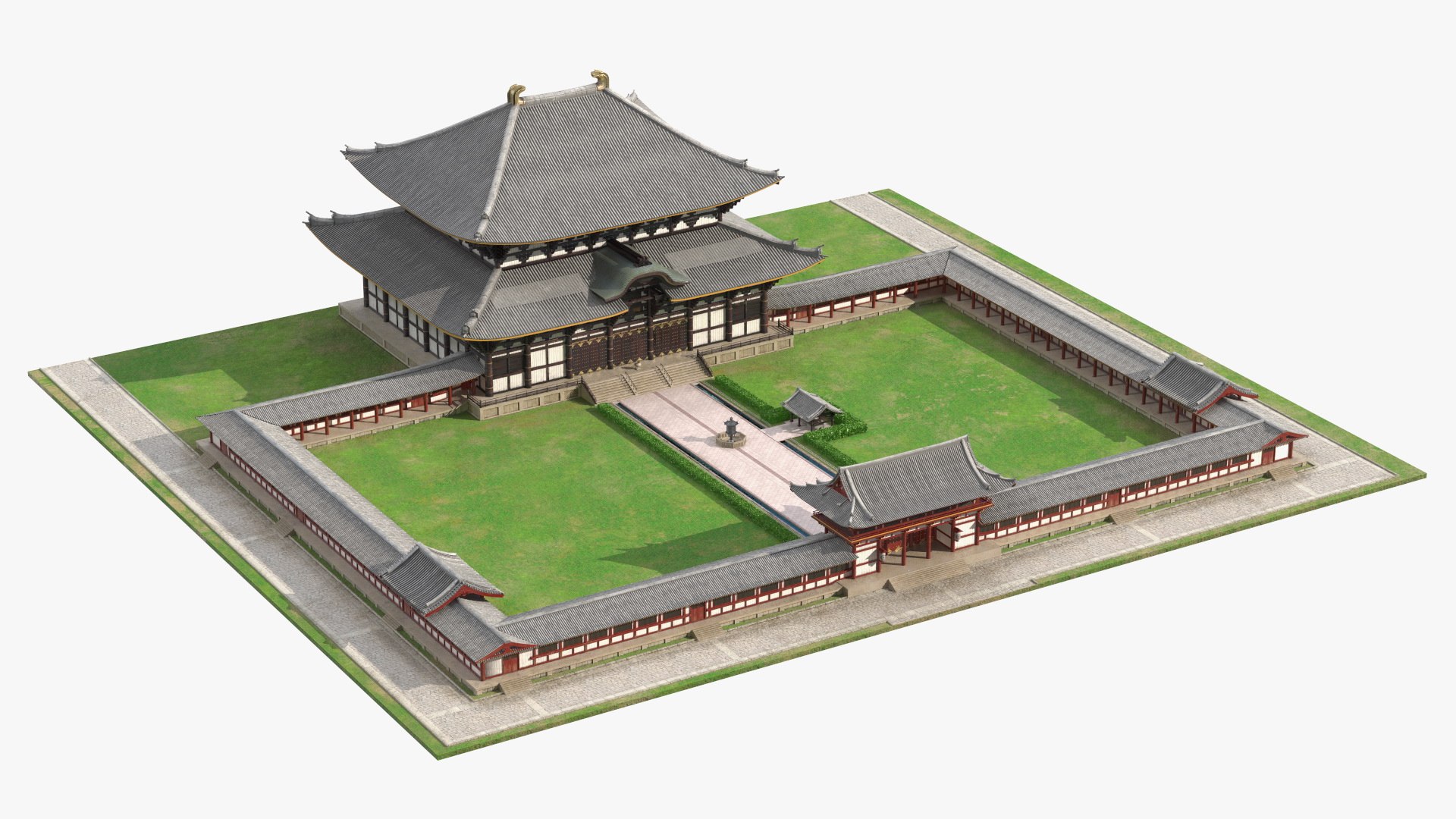Japanese Buddhist Temple Todai Ji 3D model - TurboSquid 2161808