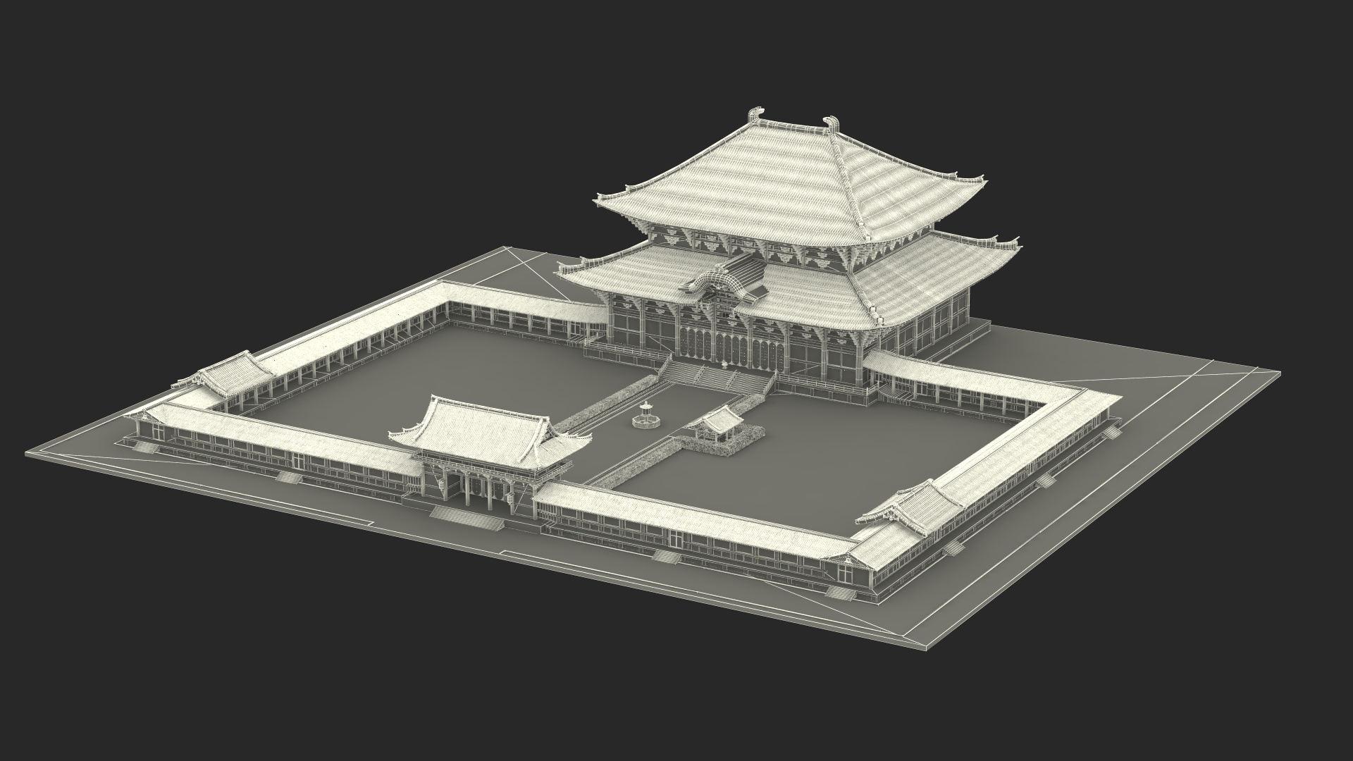 Japanese Buddhist Temple Todai Ji 3D Model - TurboSquid 2161808