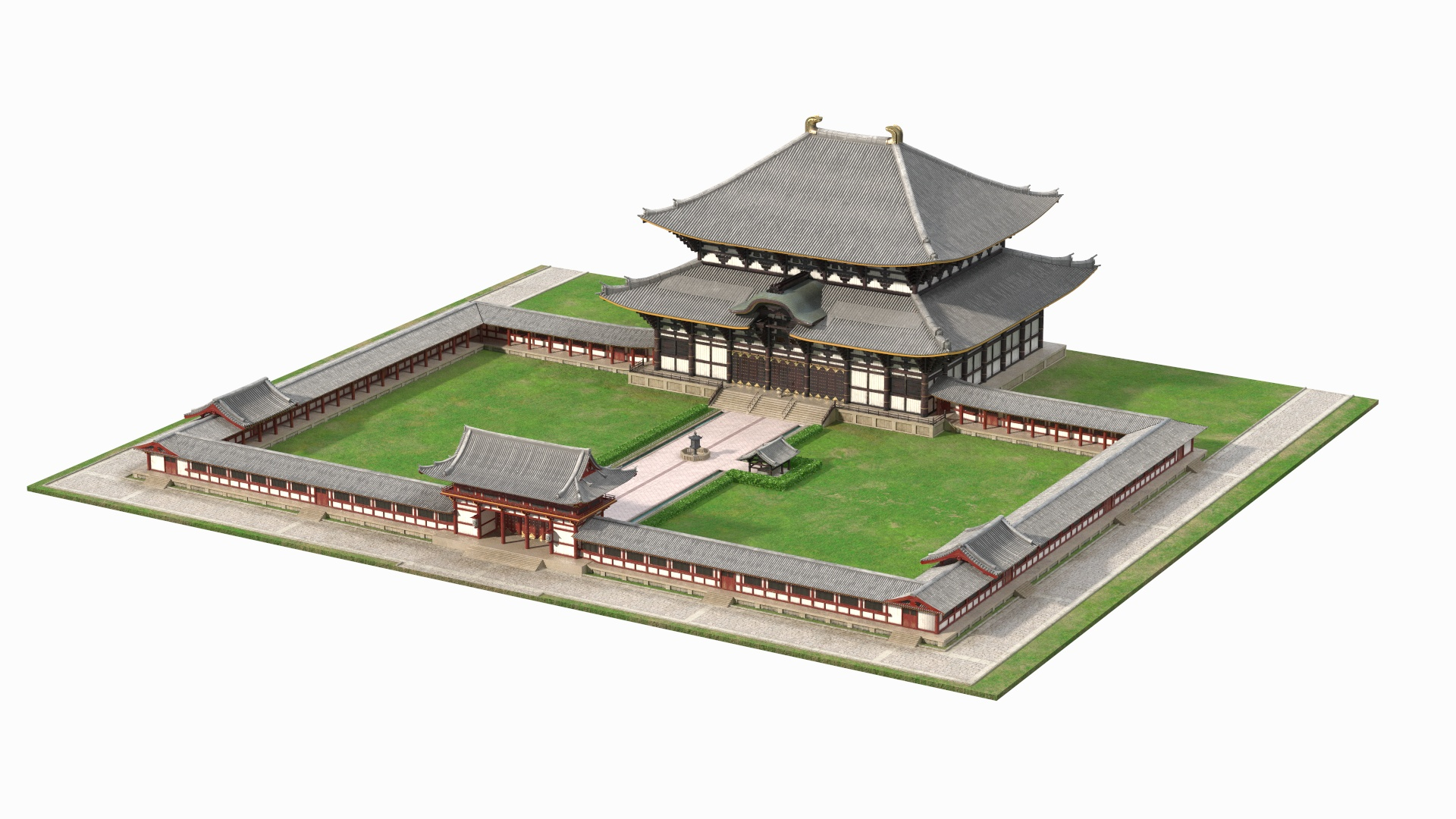 Japanese Buddhist Temple Todai Ji 3D Model - TurboSquid 2161808