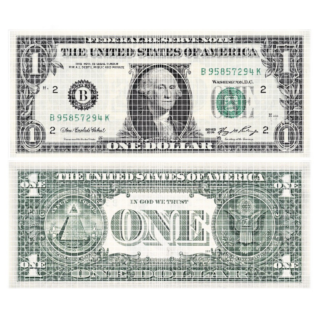 3d Model 1 Dollar Bill Fanned