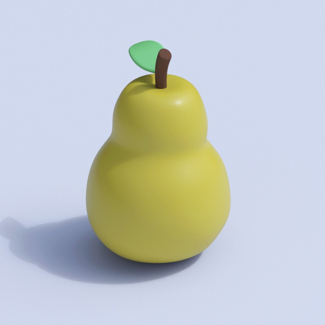 3D Stylized Pear - TurboSquid 1453189