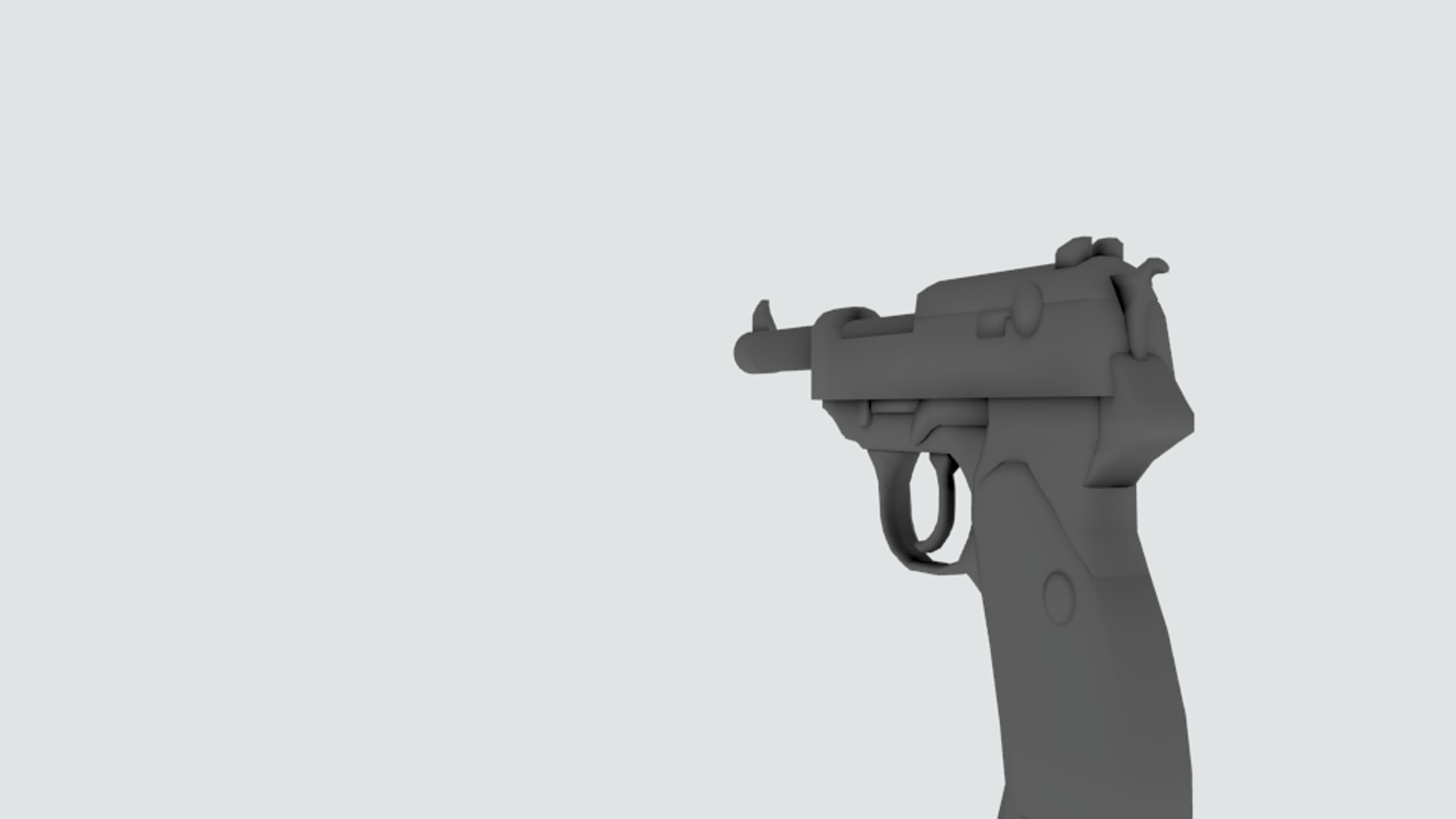 3d model walther p38 pistol