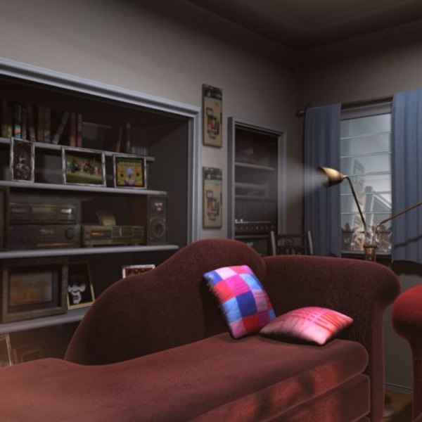 3d interior room project model
