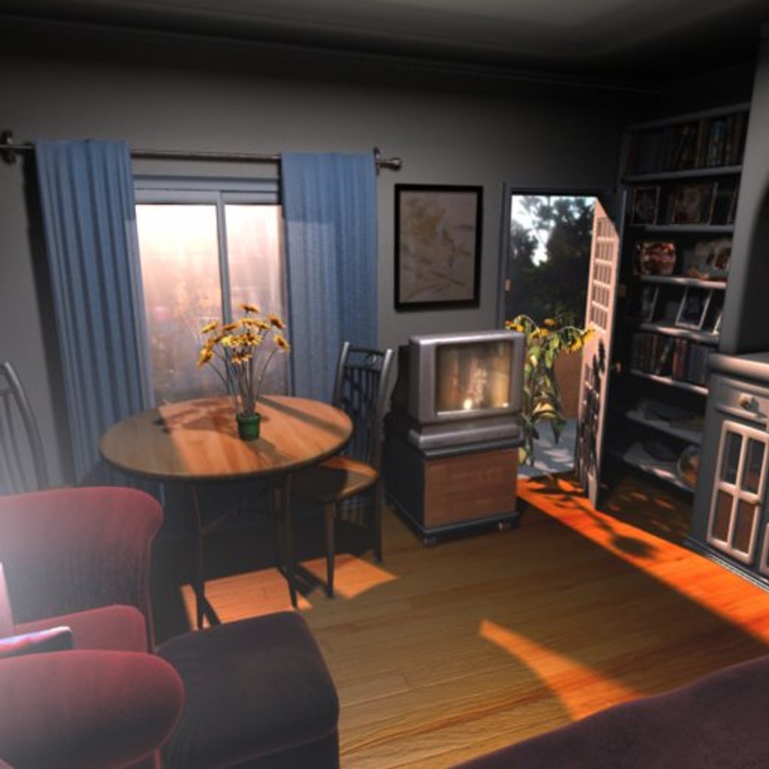 3d interior room project model