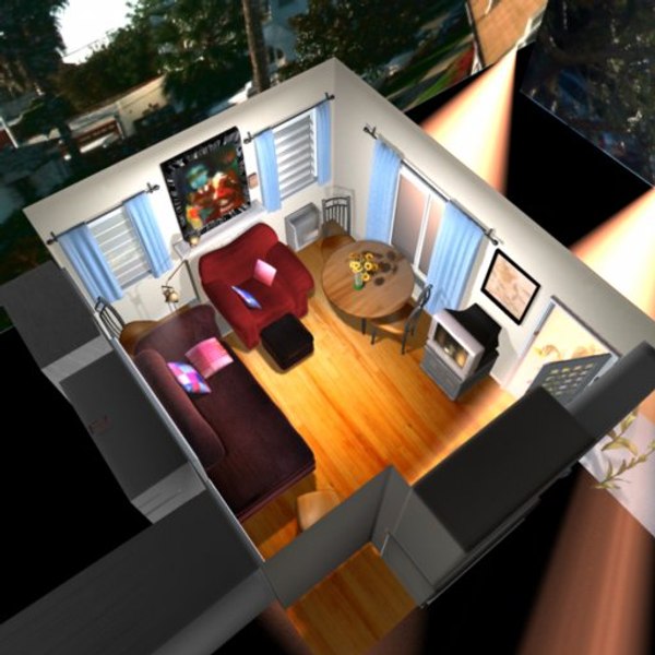 3d interior room project model