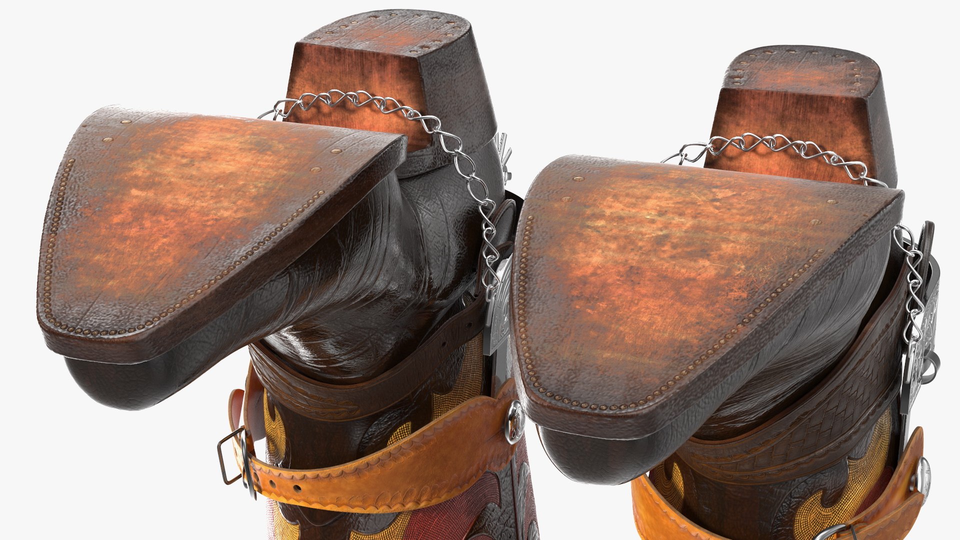 Cowboy Boots with Spurs 3D model - TurboSquid 1894085