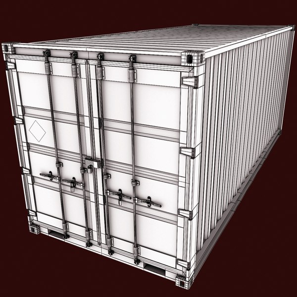 3d model cargo containers pack