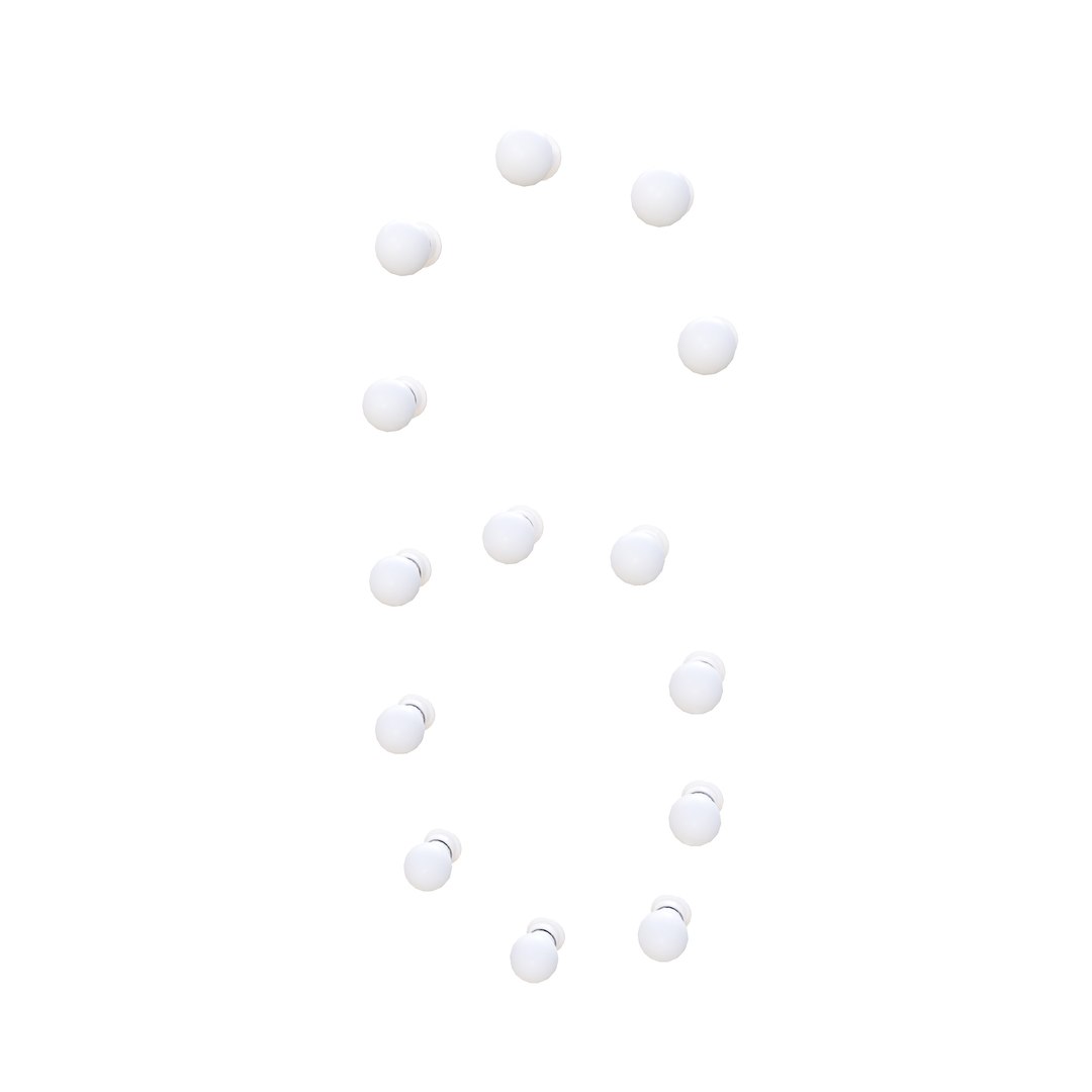 Marquee number six light bulb glow sign model - TurboSquid 1973614