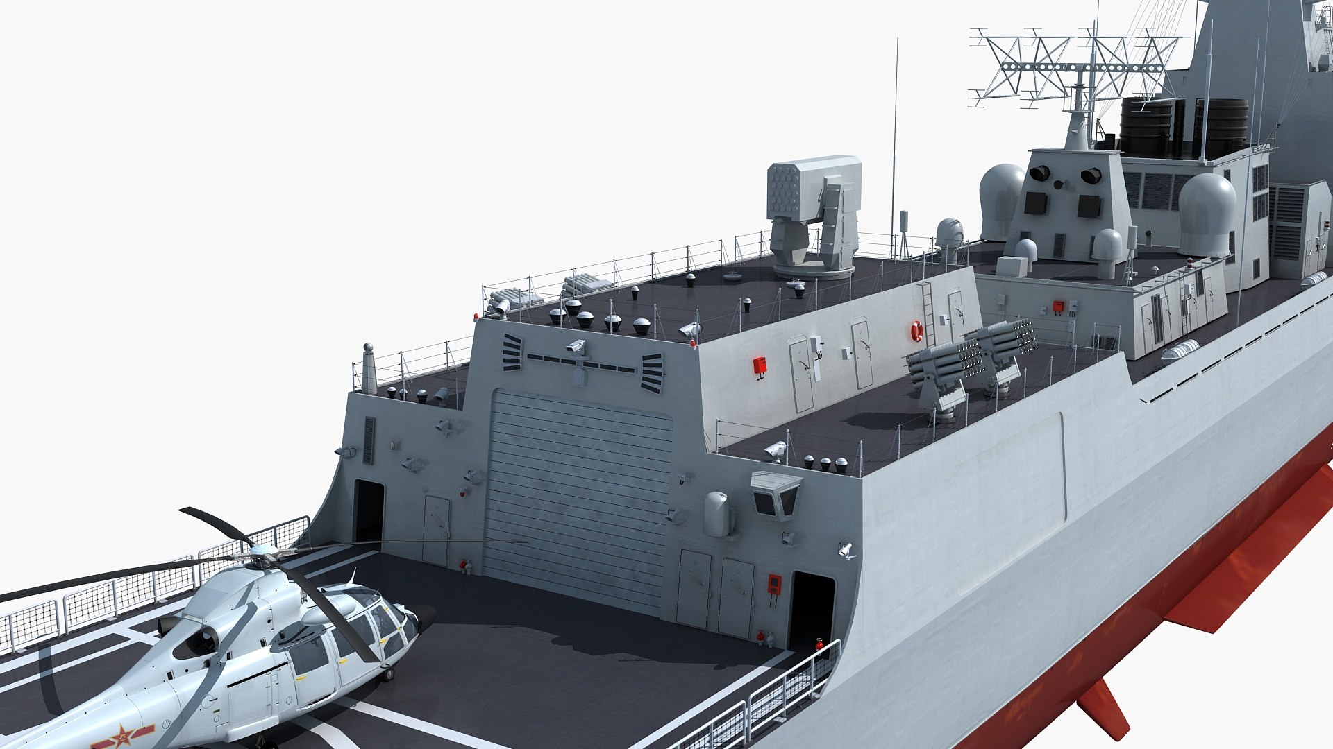 china type 052d destroyer 3d max