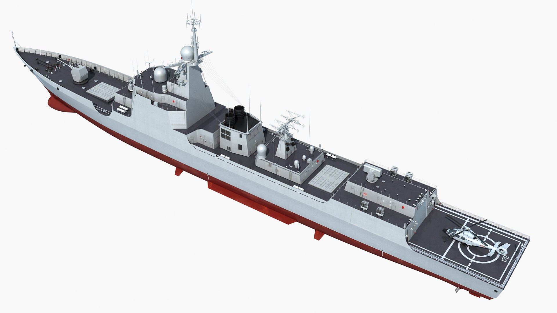 china type 052d destroyer 3d max
