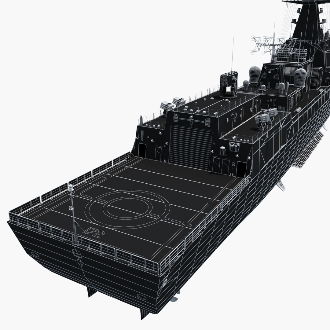 china type 052d destroyer 3d max