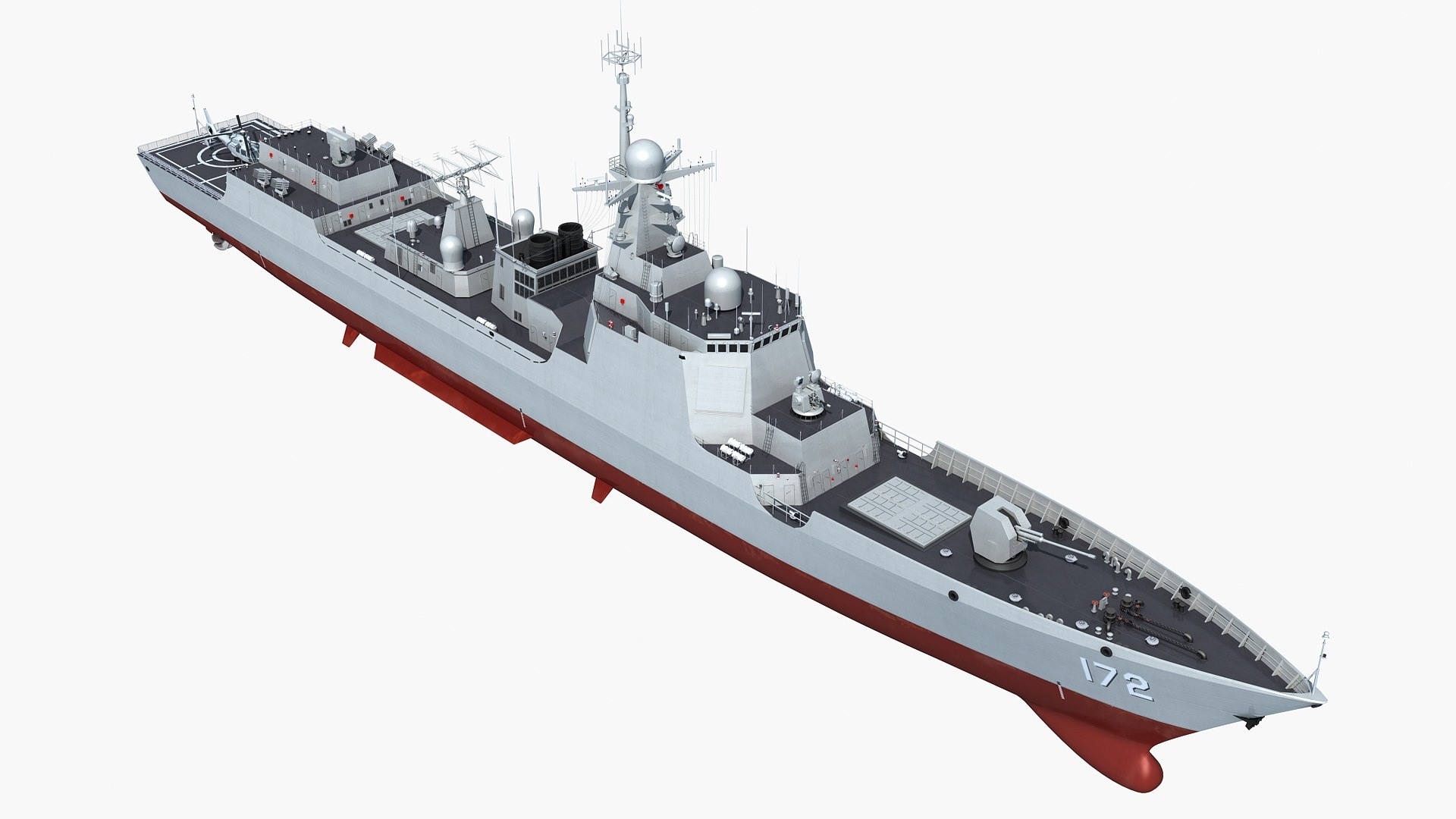 china type 052d destroyer 3d max