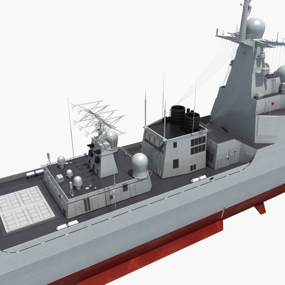 china type 052d destroyer 3d max