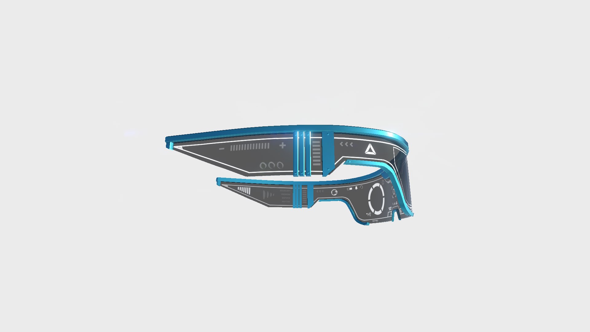 SciFi Glasses Visor 08 Light Blue - Character Design Fashion Model ...