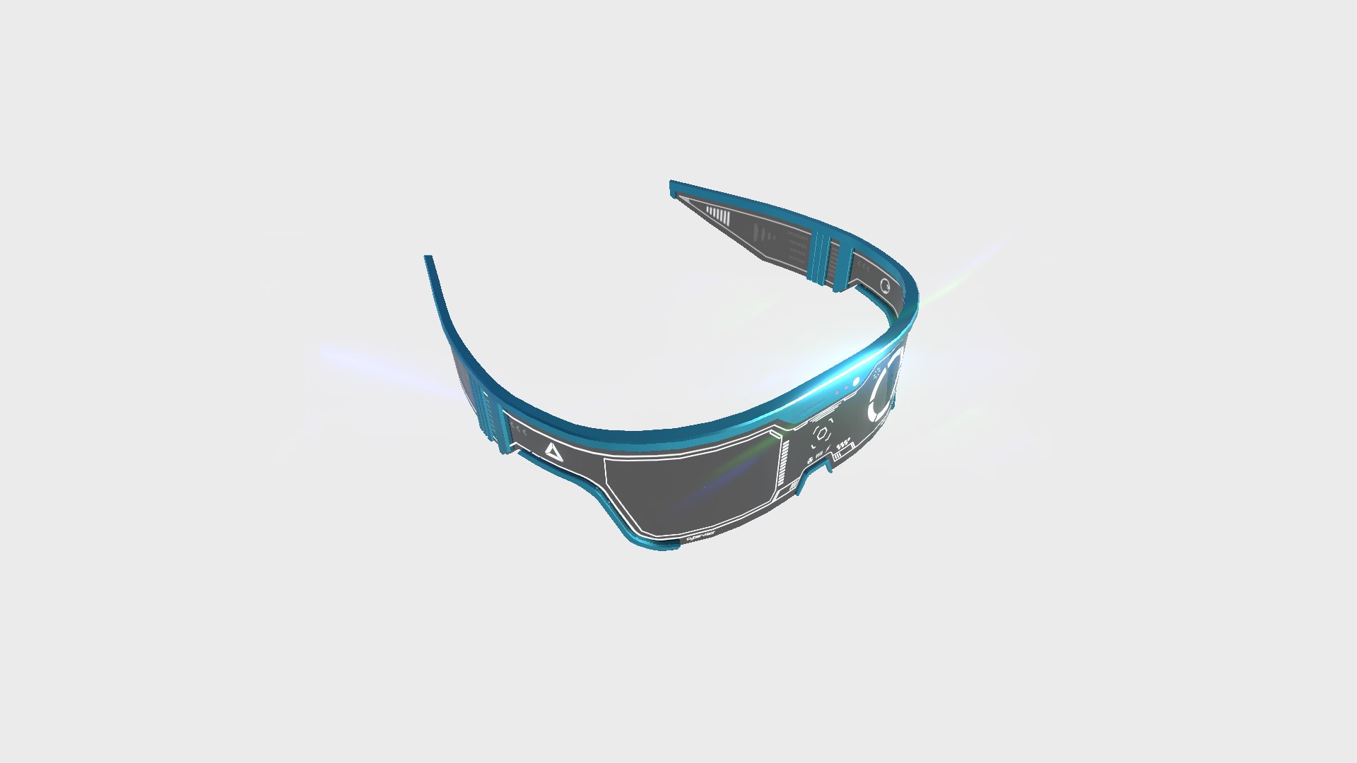 SciFi Glasses Visor 08 Light Blue - Character Design Fashion Model ...
