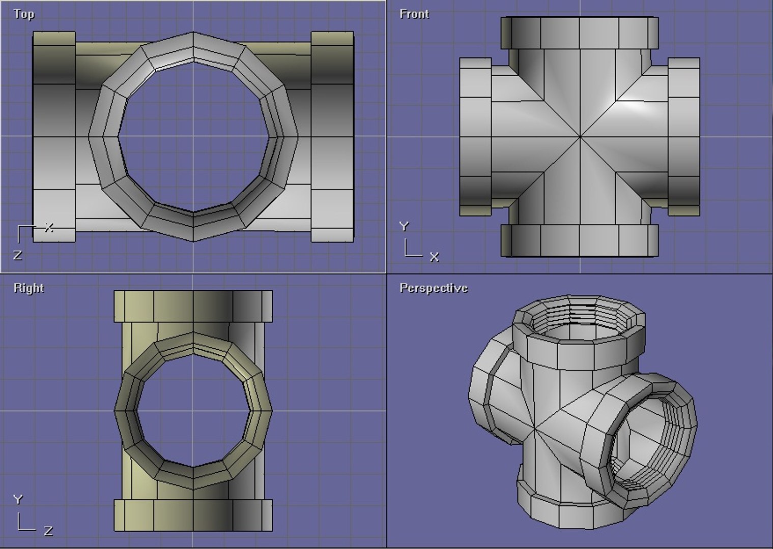 3d Model Of Basic Pipe Conduits