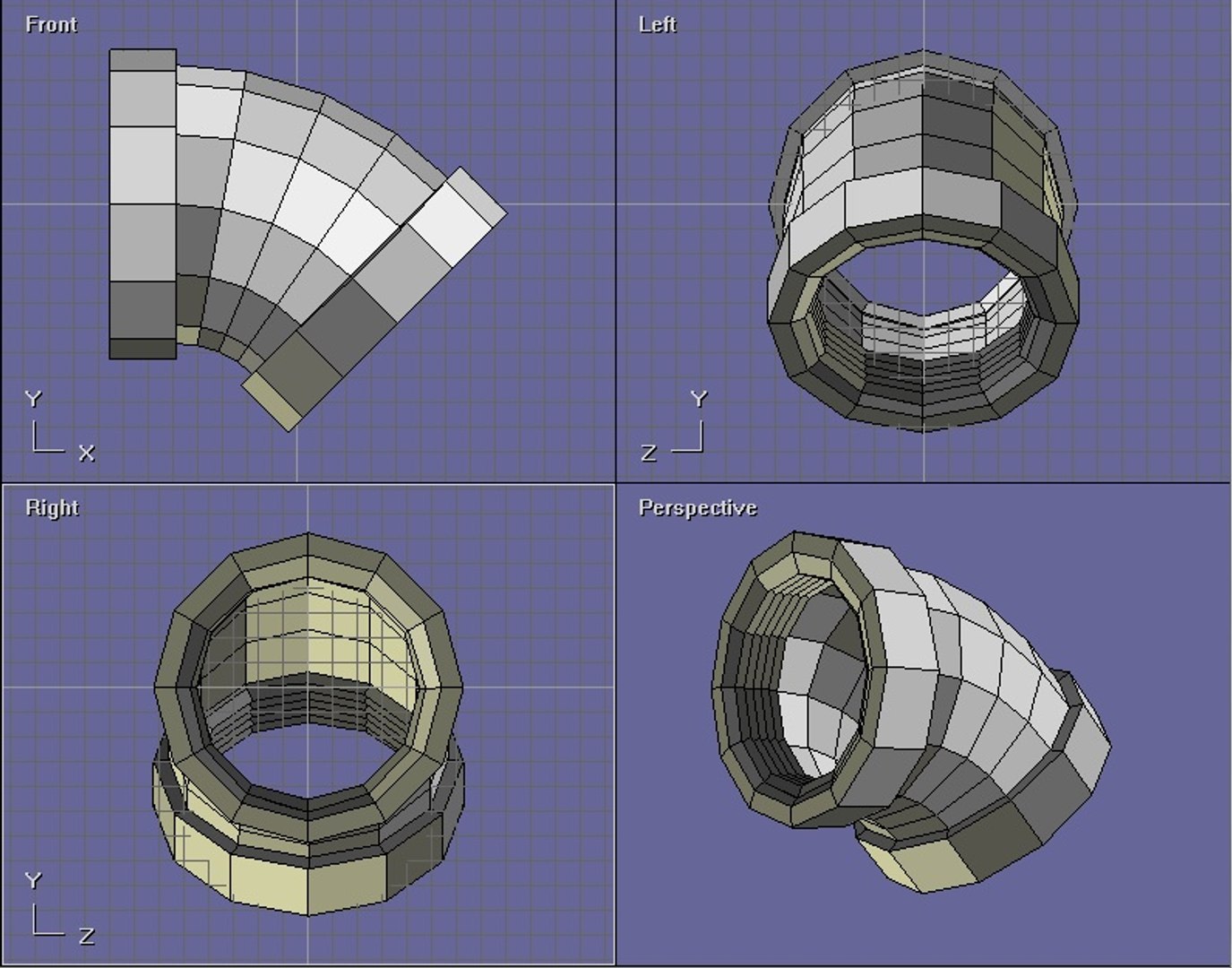 3d Model Of Basic Pipe Conduits