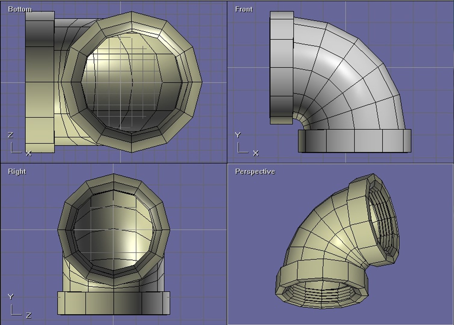 3d Model Of Basic Pipe Conduits