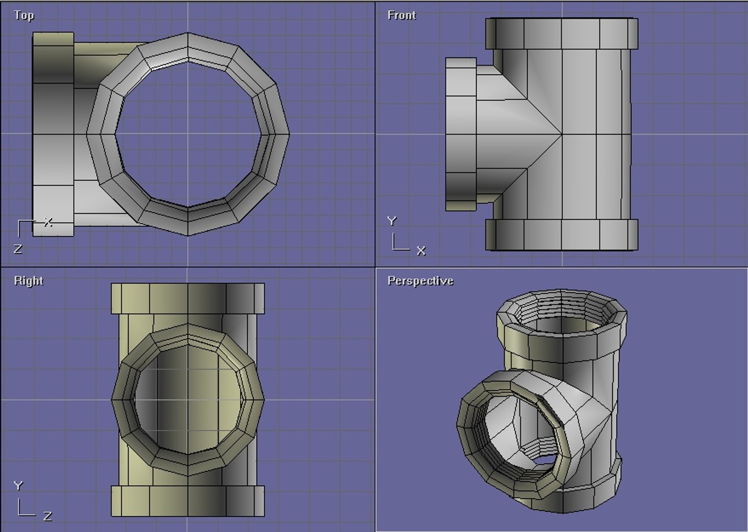 3d Model Of Basic Pipe Conduits