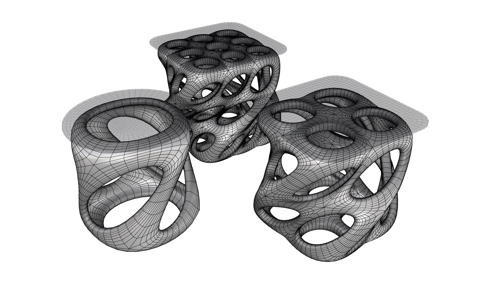 Twisted Tables Smooth Cells 3D Model - TurboSquid 2234840