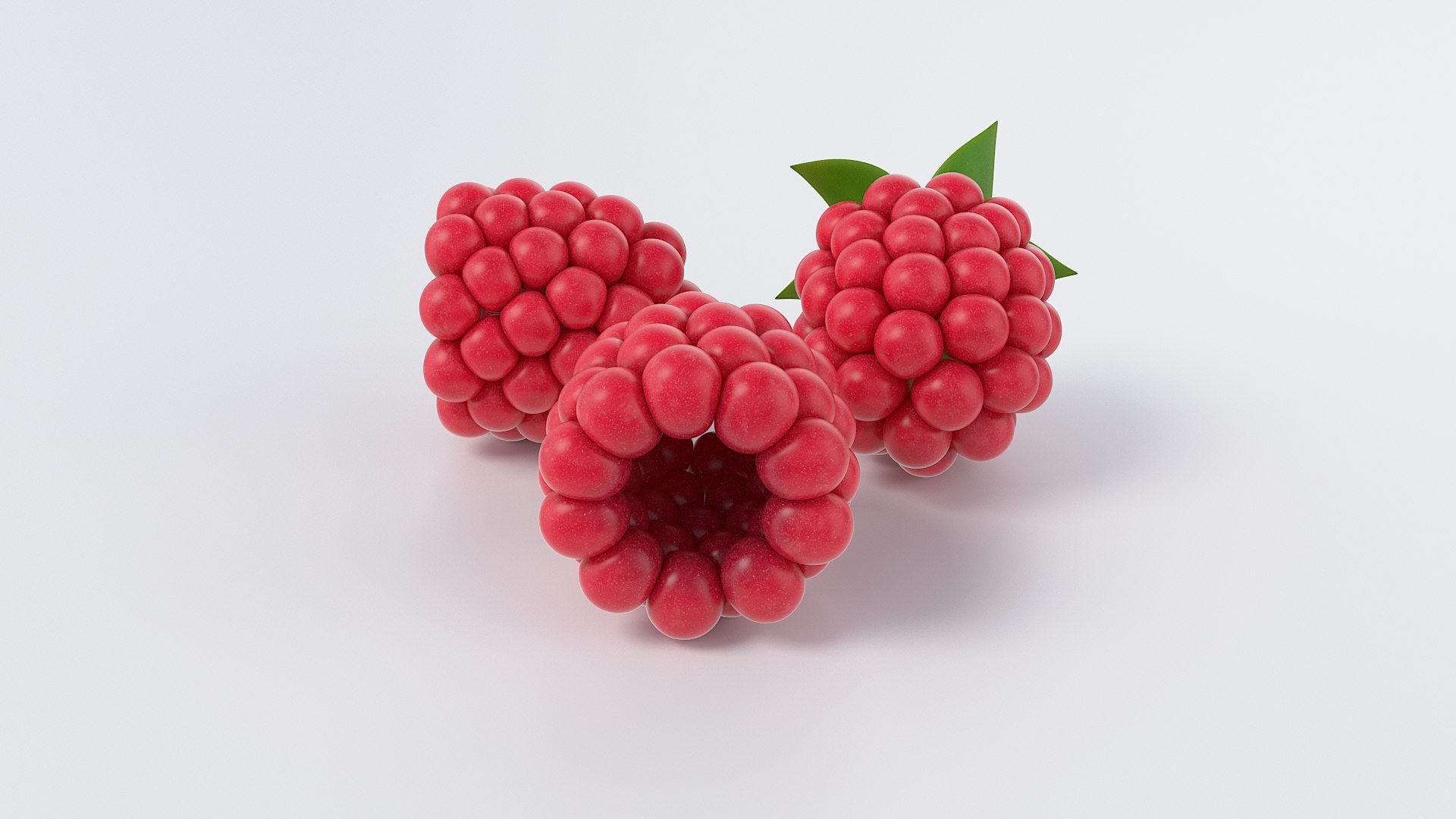 Cartoon Raspberry Set 3D Model - TurboSquid 2095365