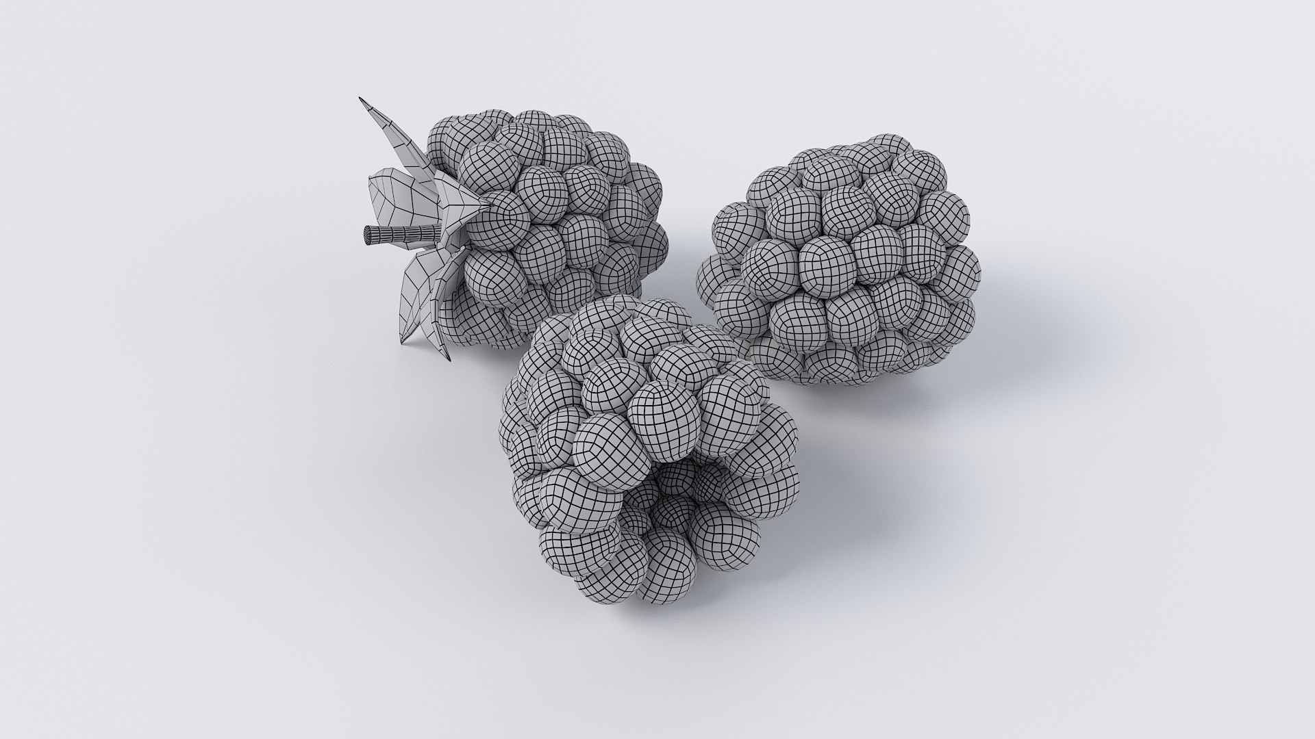 Cartoon Raspberry Set 3D Model - TurboSquid 2095365