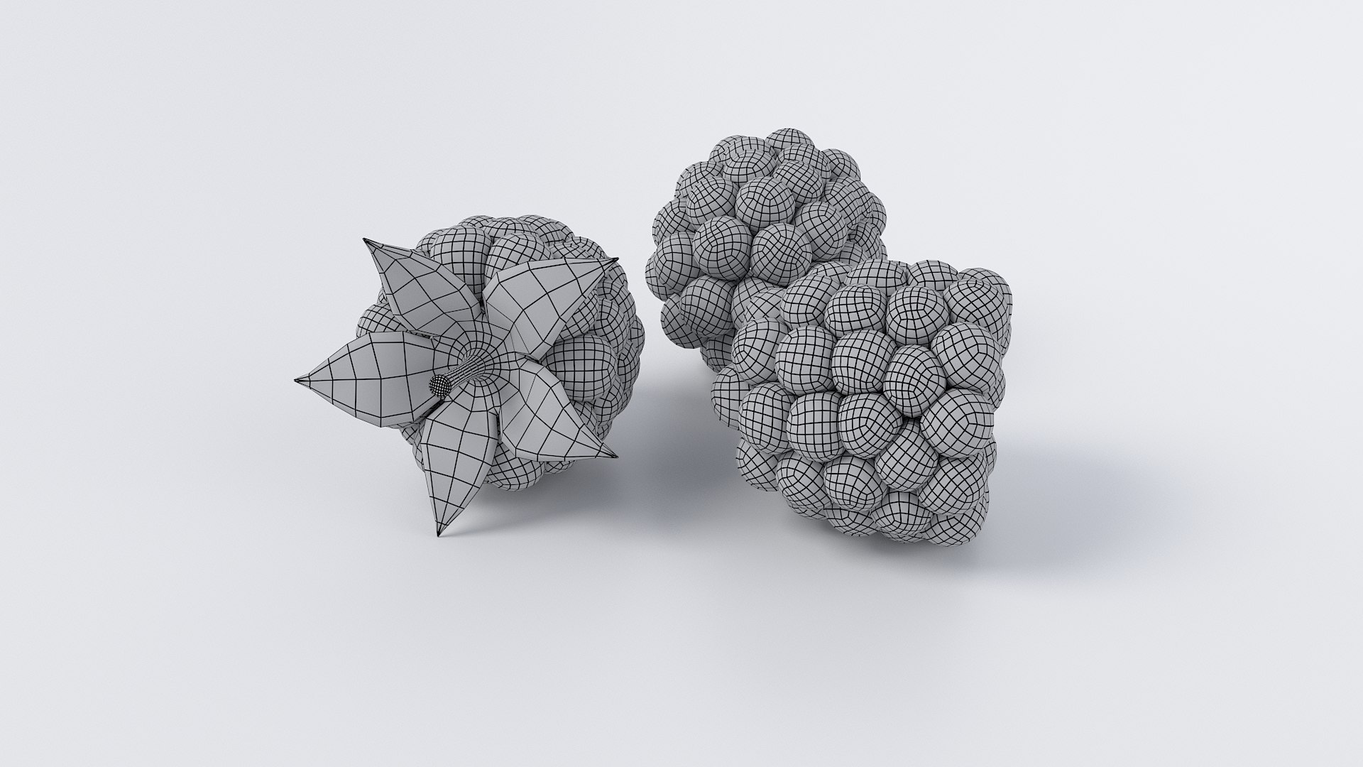 Cartoon Raspberry Set 3D Model - TurboSquid 2095365