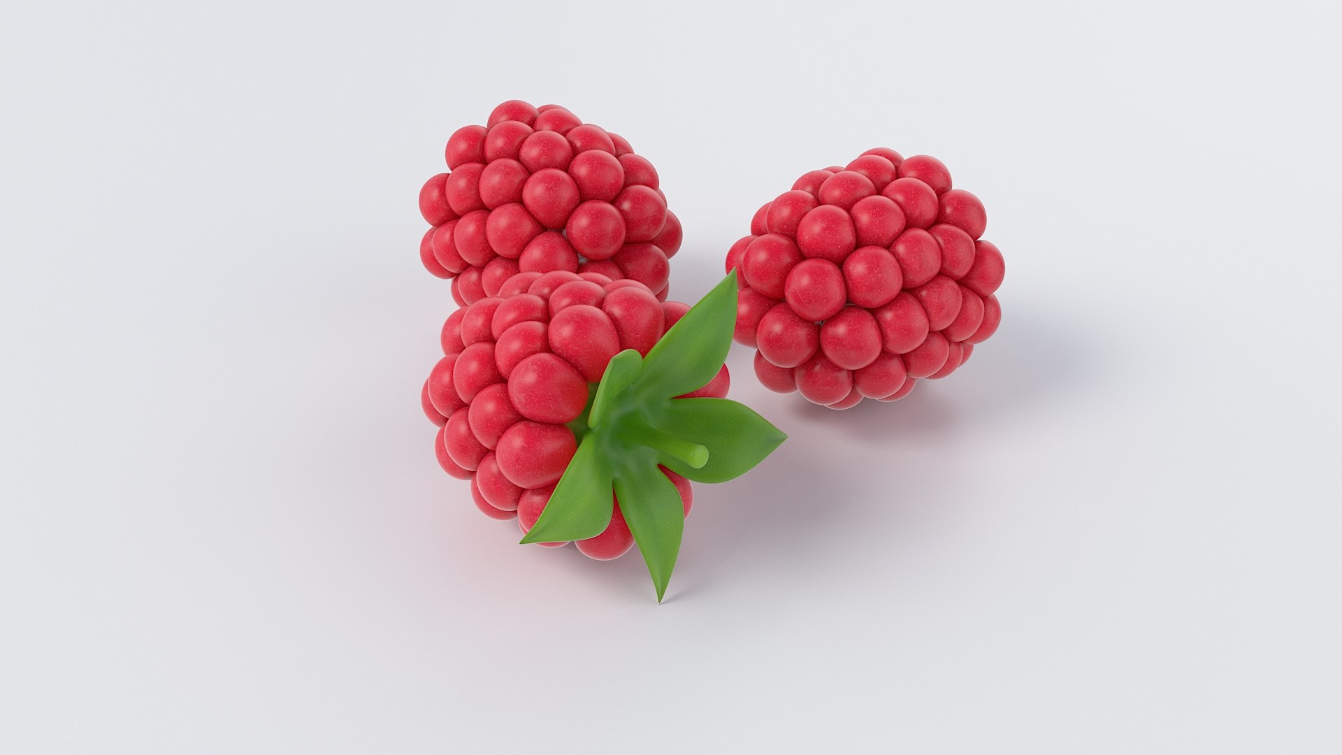 Cartoon Raspberry Set 3D Model - TurboSquid 2095365