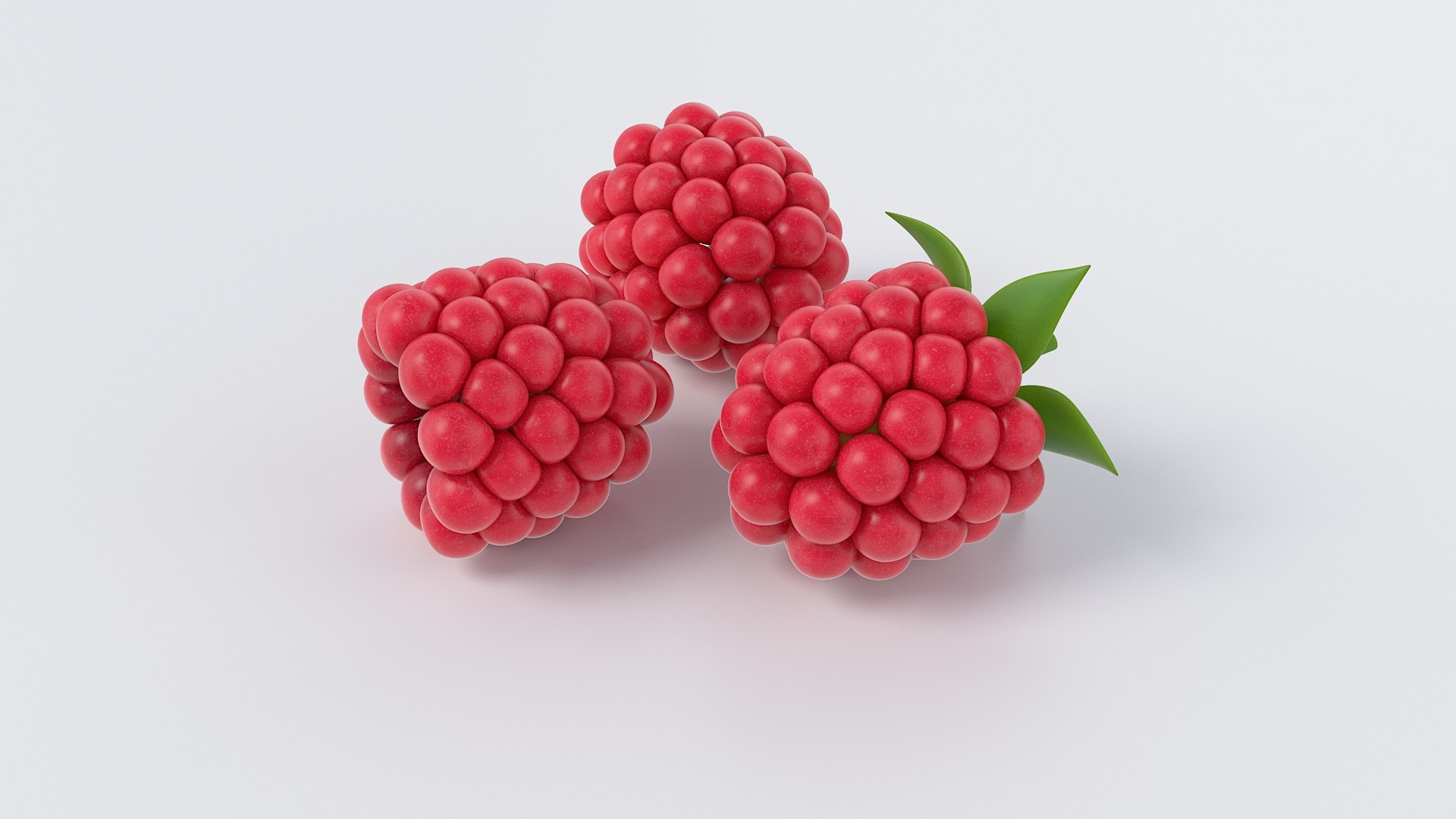 Cartoon Raspberry Set 3D Model - TurboSquid 2095365