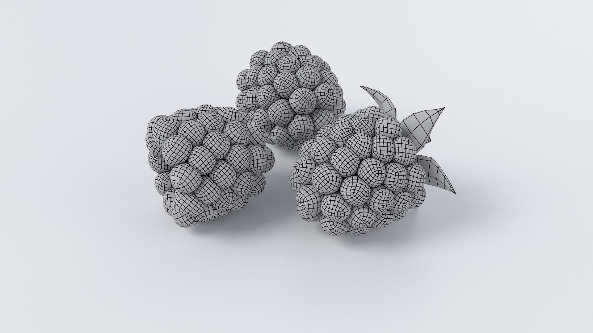 Cartoon Raspberry Set 3D Model - TurboSquid 2095365