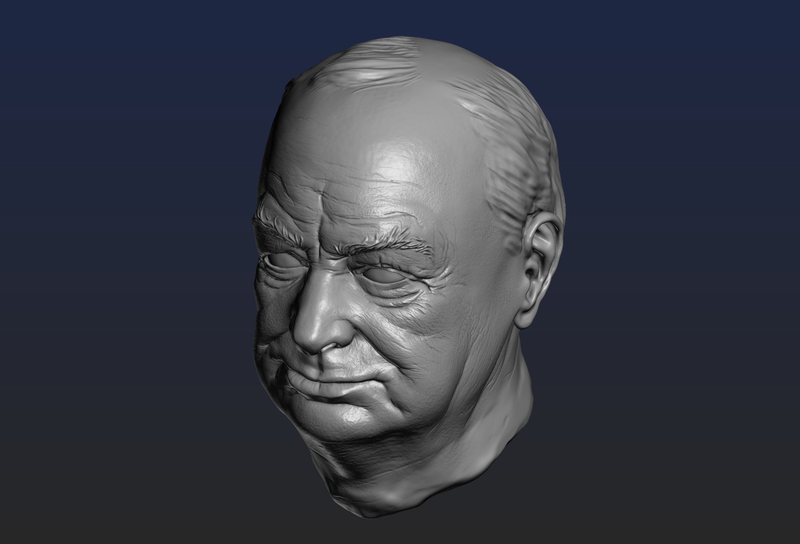 3D Model Churchill Head - TurboSquid 1876439