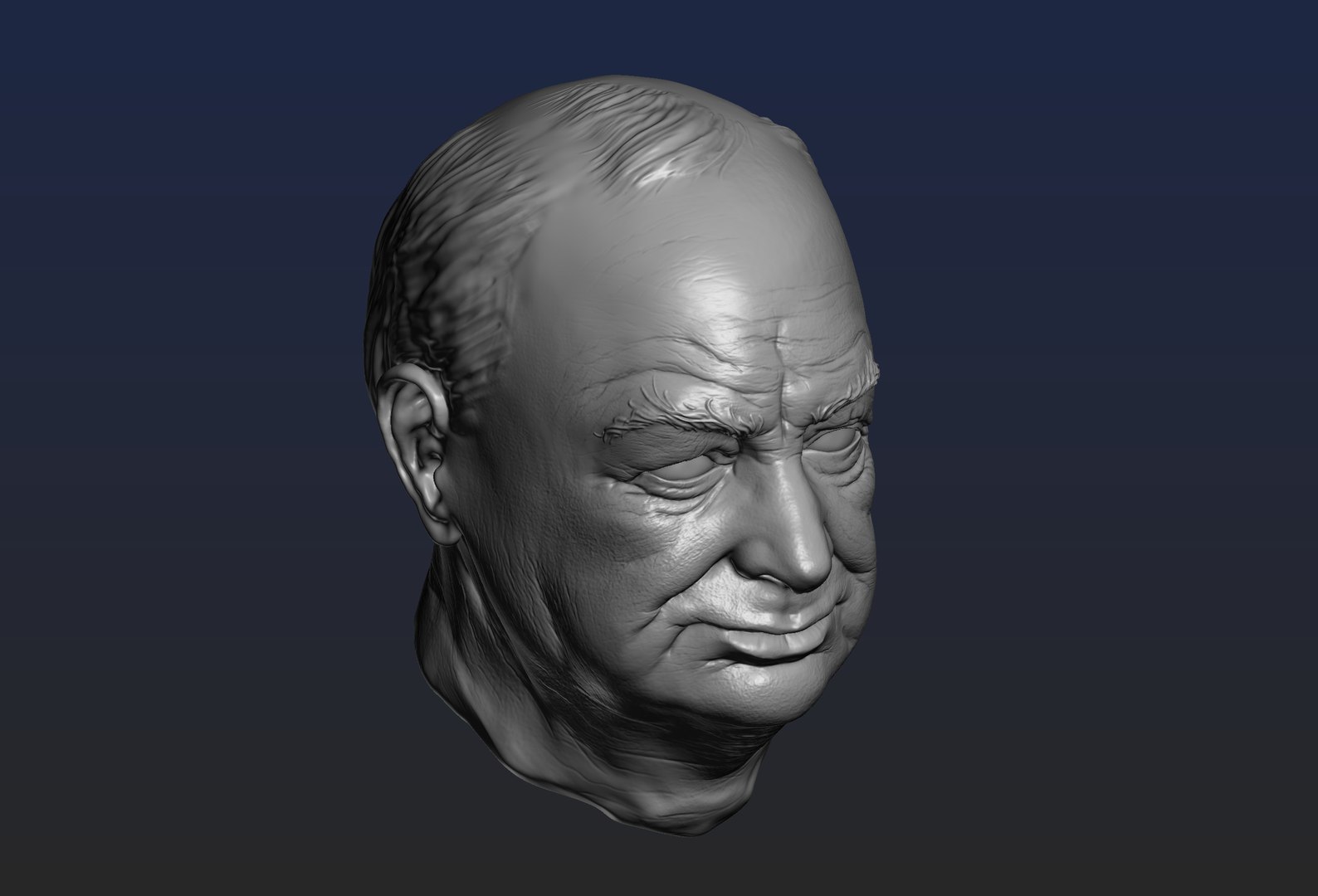 3D Model Churchill Head - TurboSquid 1876439