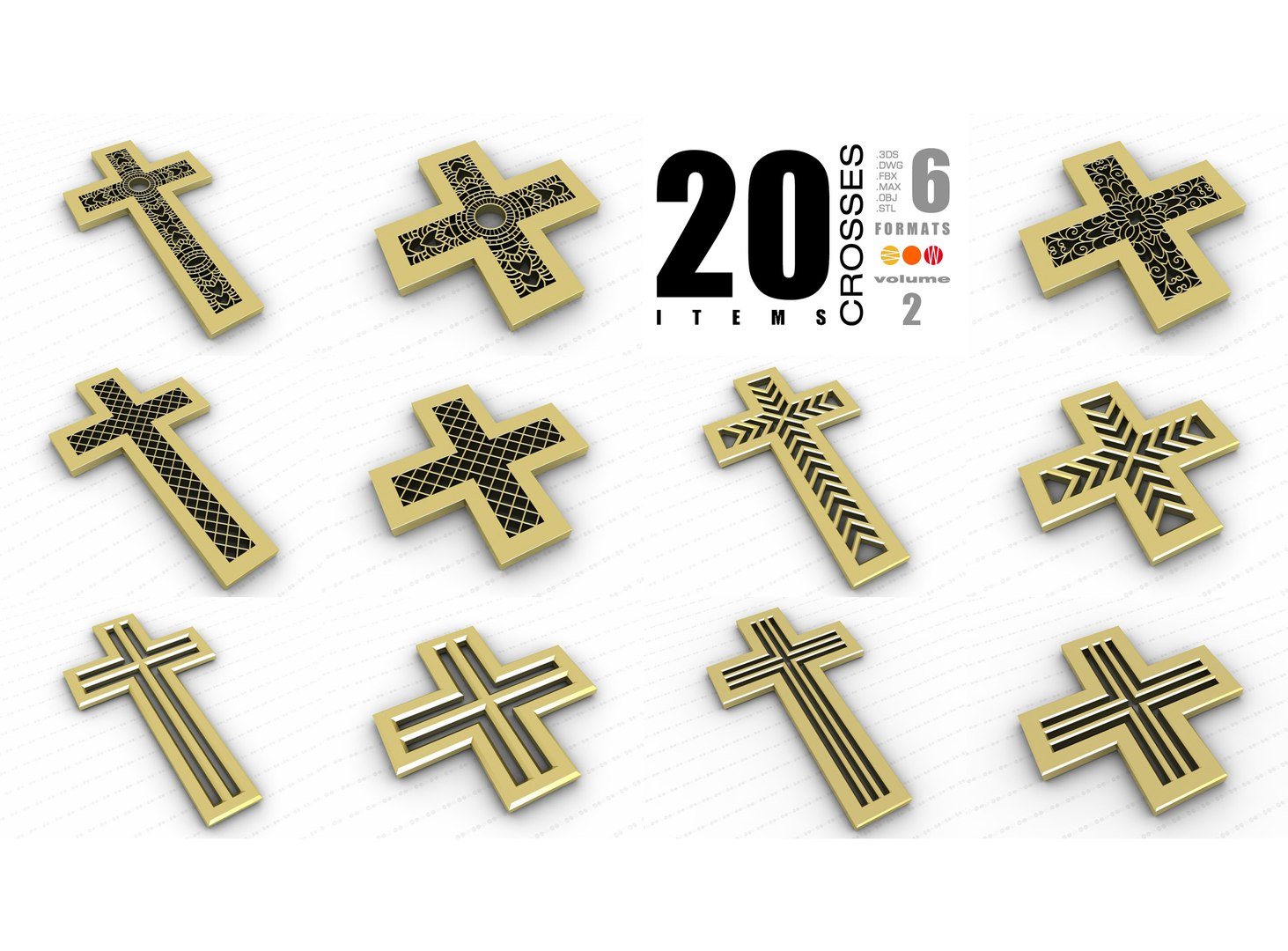 3D Crosses Vol 2 - TurboSquid 1488655