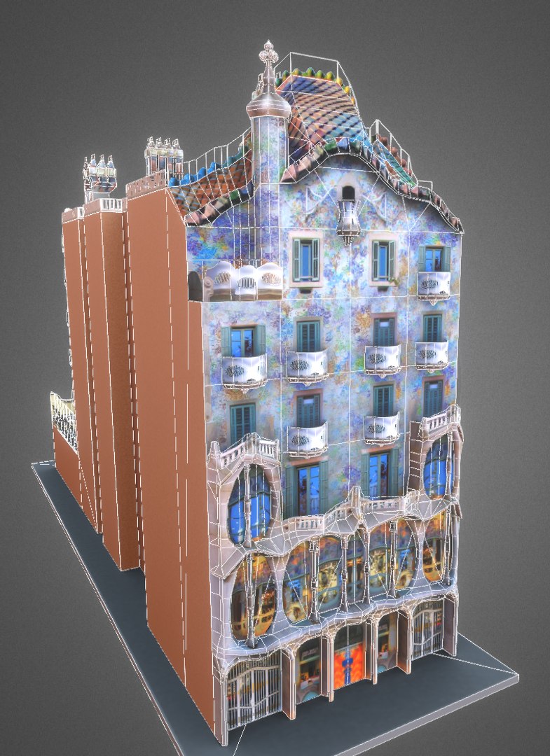 casa batllo elevation drawing