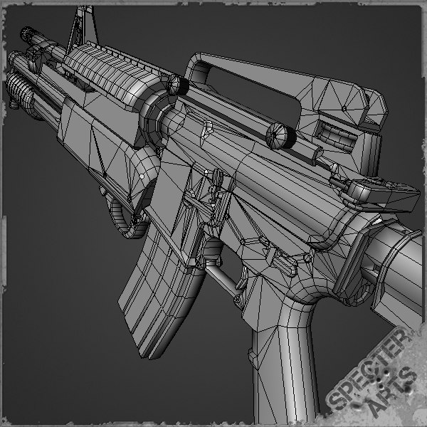 m4a1 masterkey weapons rifle 3d model