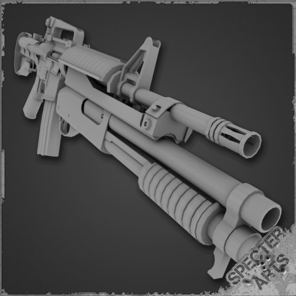 m4a1 masterkey weapons rifle 3d model