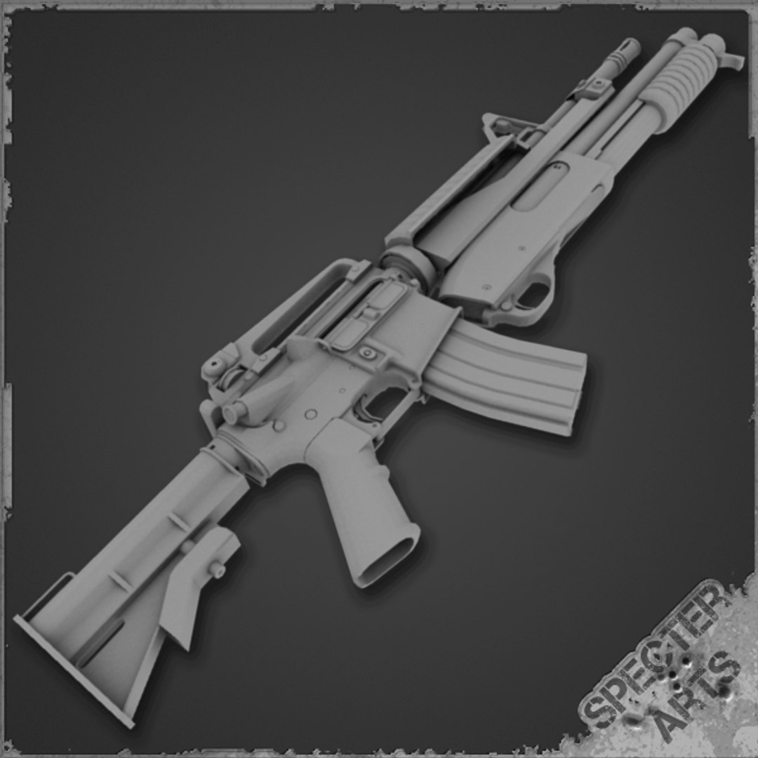 M4a1 Masterkey Weapons Rifle 3d Model