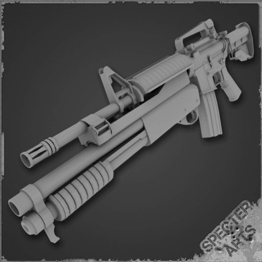 M4a1 Masterkey Weapons Rifle 3d Model