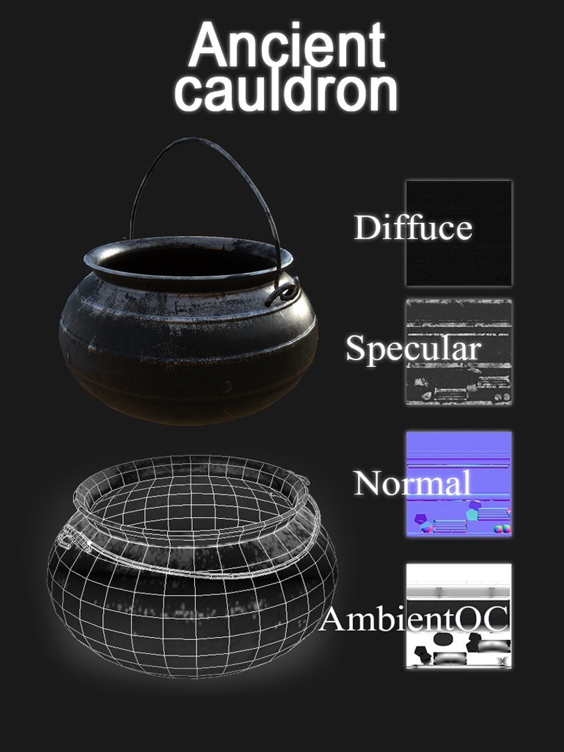 3d Cauldron Ancient