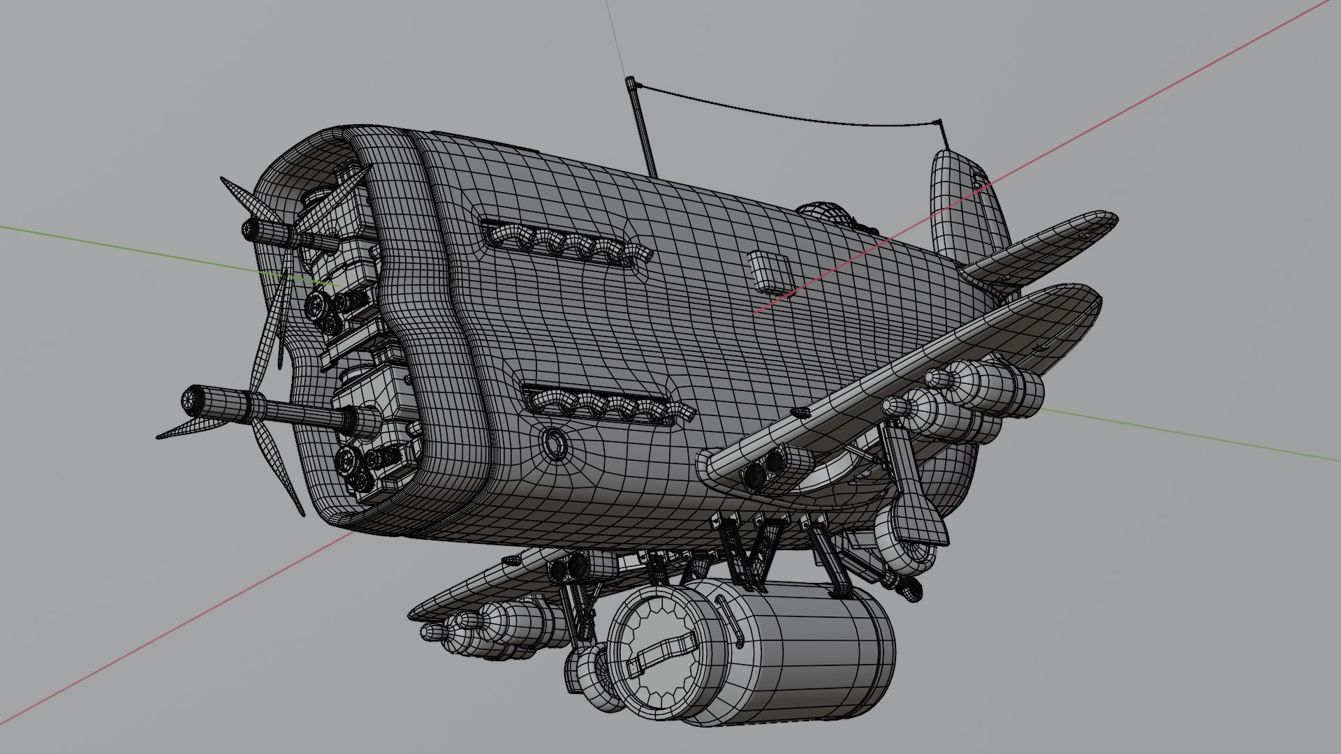 3D Model Plane Retro Wave - TurboSquid 2064199