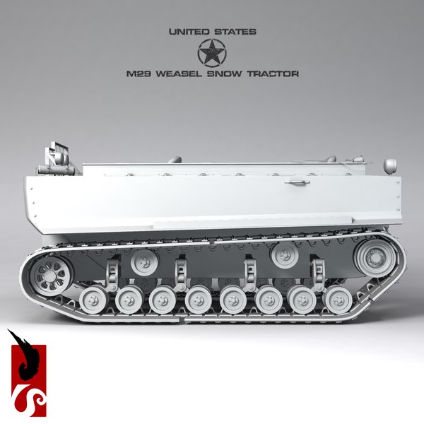 united states wwii m29 3d model
