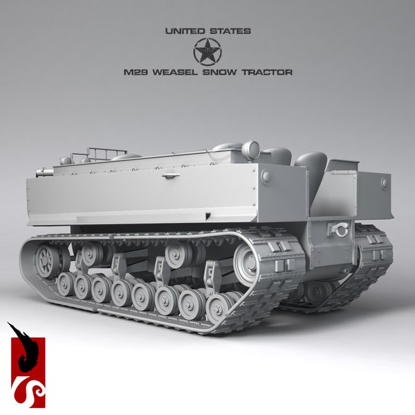united states wwii m29 3d model
