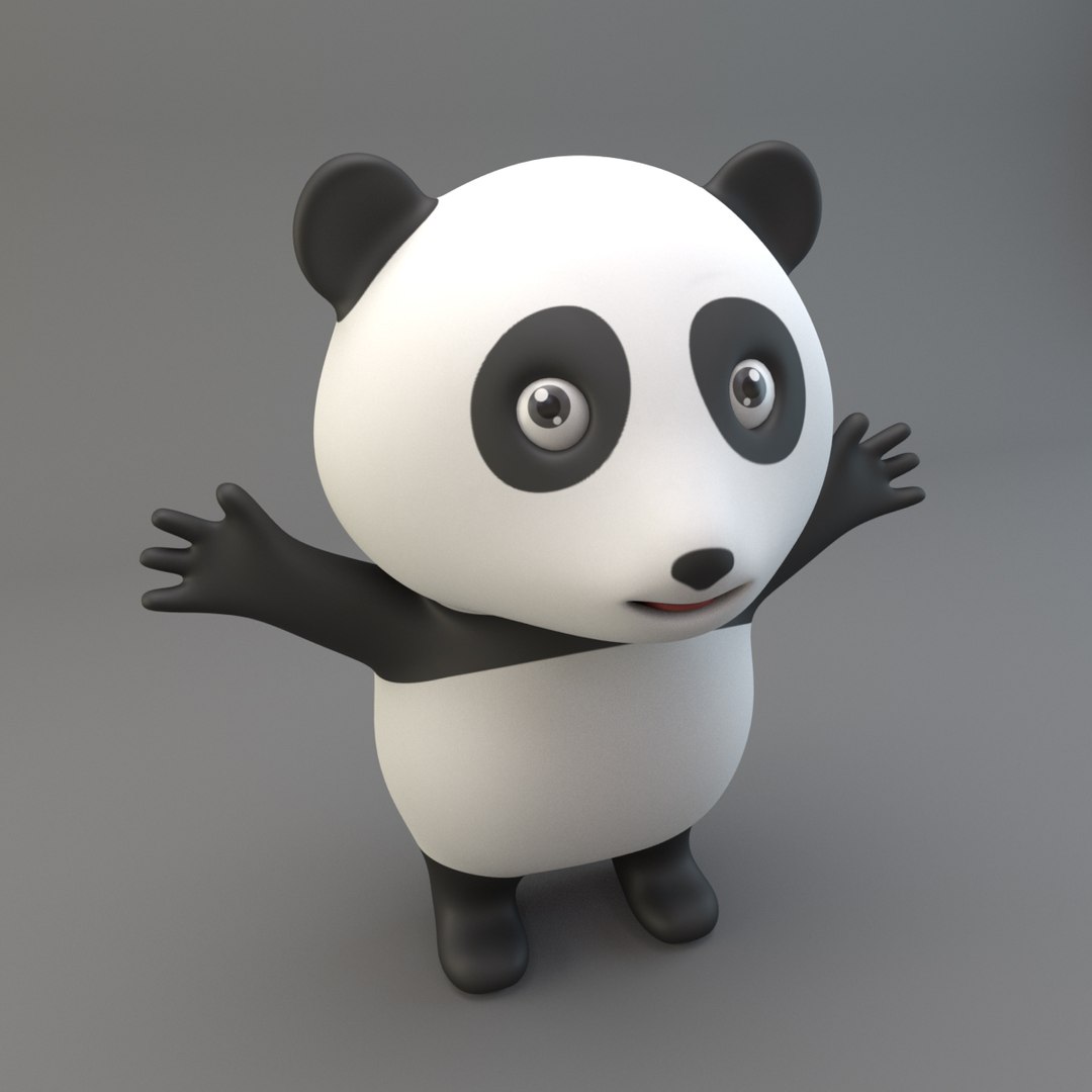 Cartoon Panda Model - TurboSquid 1218710